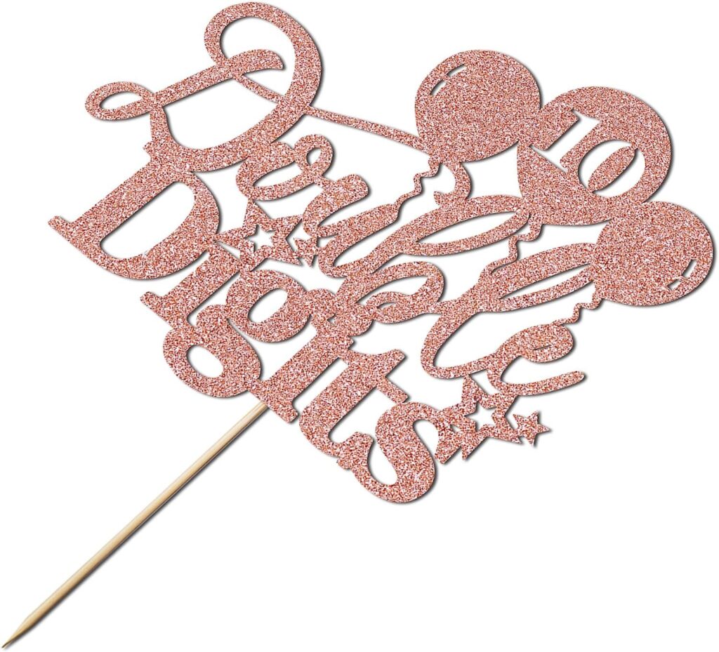 10 Double Digit Cake Toppers /10th Birthday Balloon Glitter Cake ...